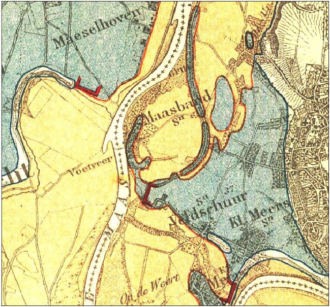 Maasbandproject - Historische overstromingen en dijkdoorbraken